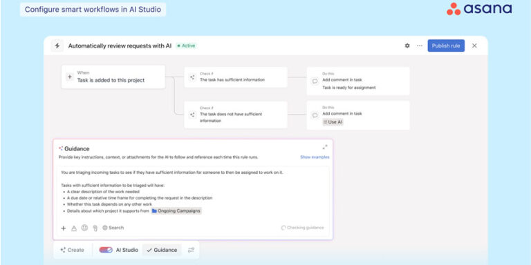 Asana Aims to Elevate Human/AI Coordination With Smart Workflow Gallery ...